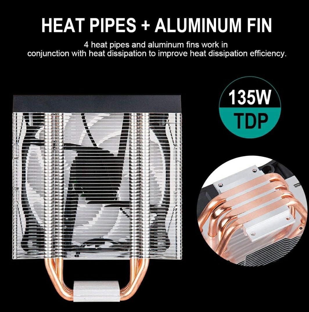 RGB CPU heatsink and fan for AMD and Intel, Computers & Tech, Parts ...