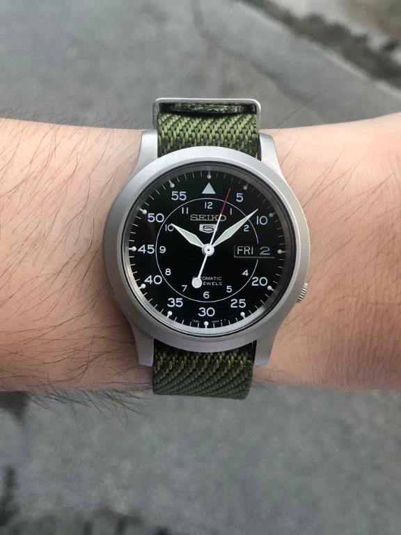 Seiko 5 SNK809 Flieger Pilot Complete Set, Men's Fashion, Watches ...