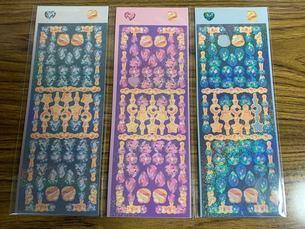 set of used and unused jewel sticker sheets, Hobbies & Toys, Stationary ...