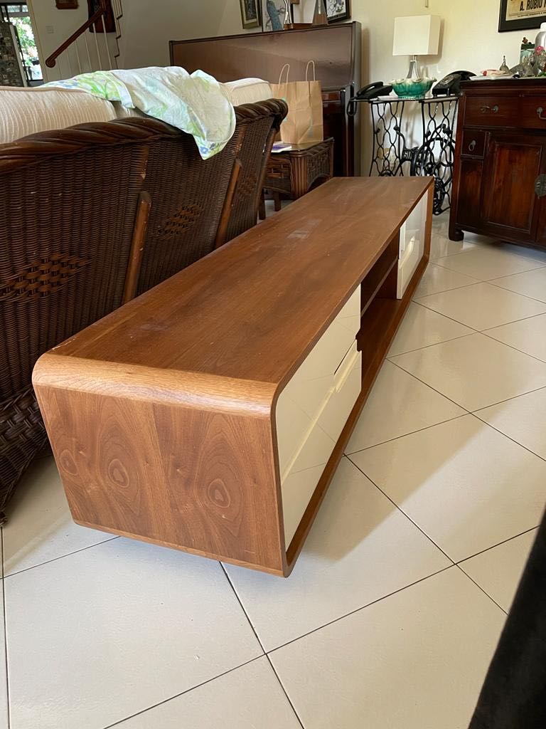 Solid wood teak tv console , Furniture & Home Living, Furniture, TV ...
