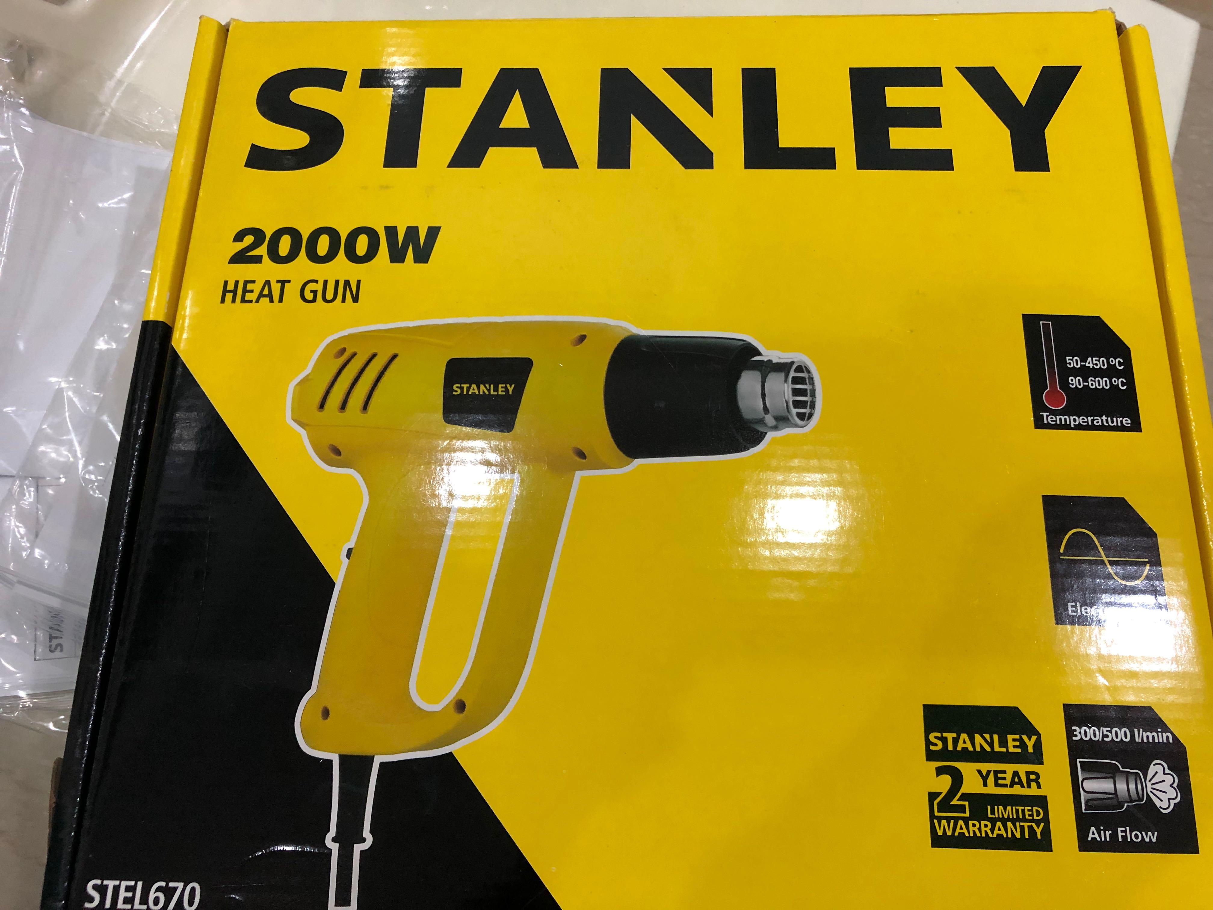 Stanley heat gun STEL670 2000w hot air gun, Furniture & Home Living ...