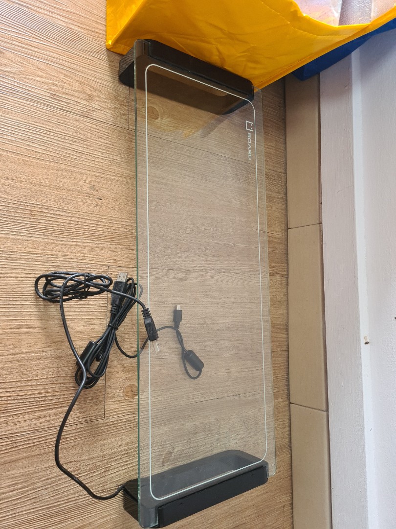 Tempered glass monitor stand, Furniture & Home Living, Home Improvement ...