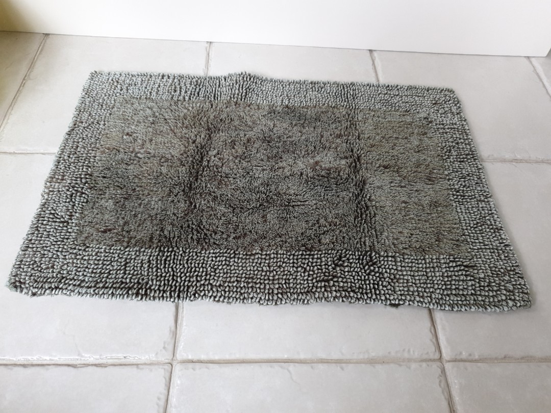 Thick Metalic Slate Greyish Floor Mat, Furniture & Home Living, Home ...
