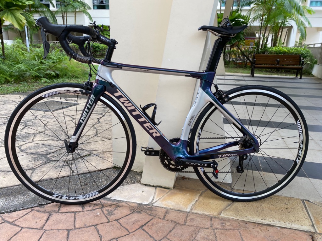 TWITTER T10 pro-Discolored Road Bike with SHIMANO-16 speed shifting ...