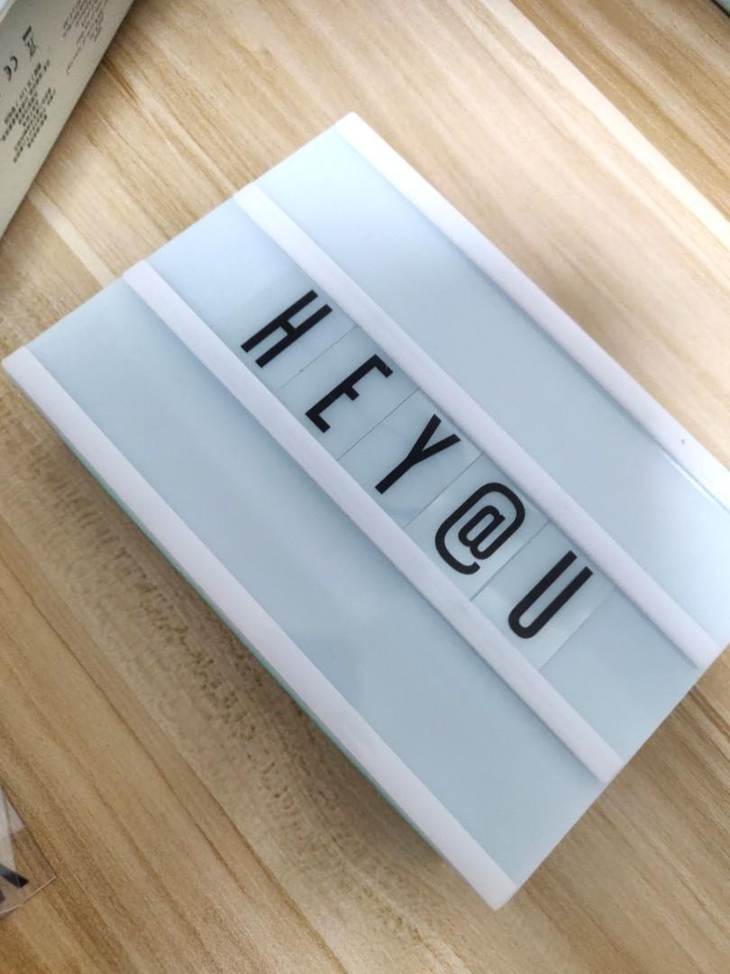 Typo micro light box movie deco decor decoration cute lights blue ...