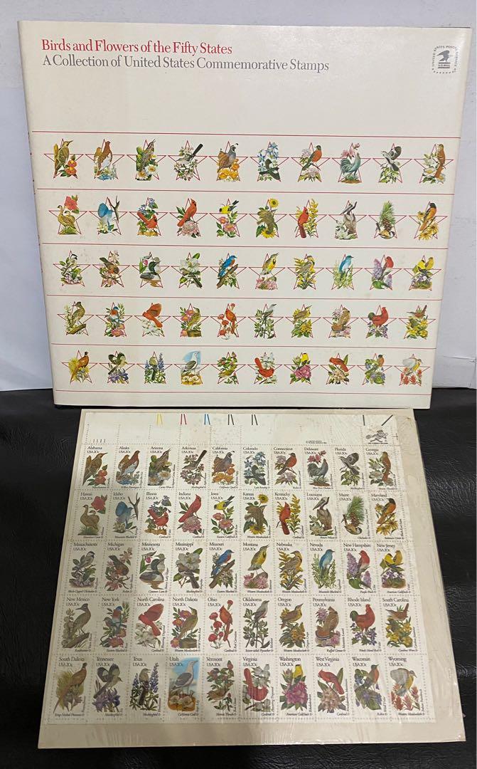 US state Birds & Flowers of the Fifty Commemorative Stamp Book ...