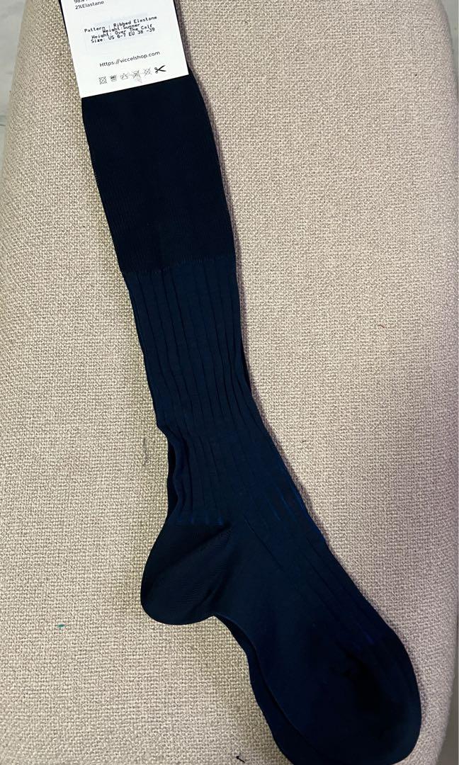 Viccel Shadow Dark Navy Blue Royal Blue OTC socks, Men's Fashion ...