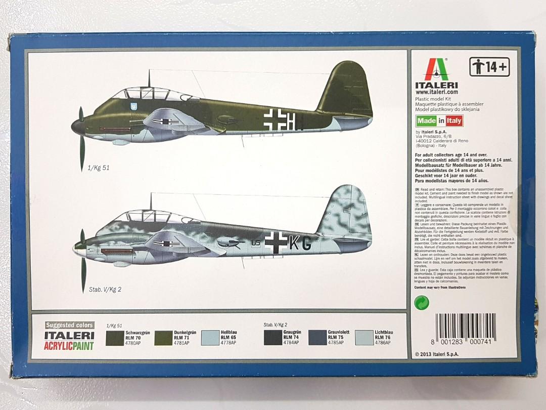 1/72 #074 Italeri German Luftwaffe Fighter Bomber Messerschmidt Me 410 ...