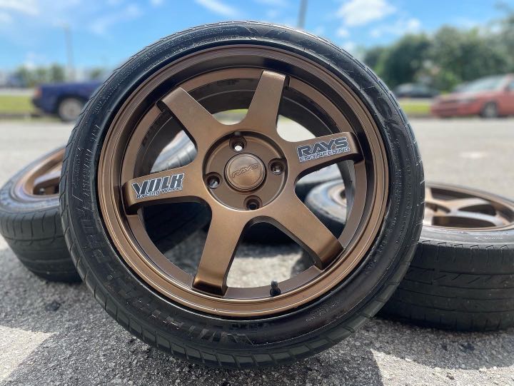 17" Rim VR Rays TE37 4x114.3, Auto Accessories on Carousell