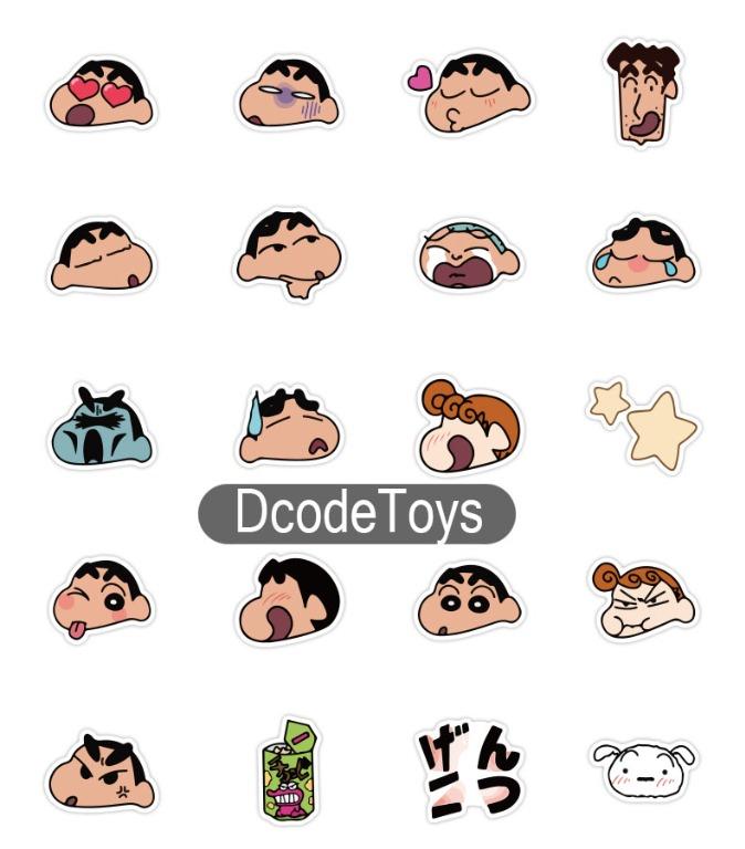 40 Design Shin Chan Mix All Stickers - Shinnosuke Nohara Misae Nohara ...
