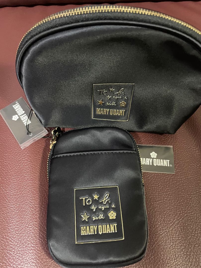 Limited Edition Agnes b X Mary Quant cosmetic pouches, Women's Fashion ...