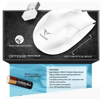 Airmouse High Resolution Wireless Optical Mouse (Battery Included ...