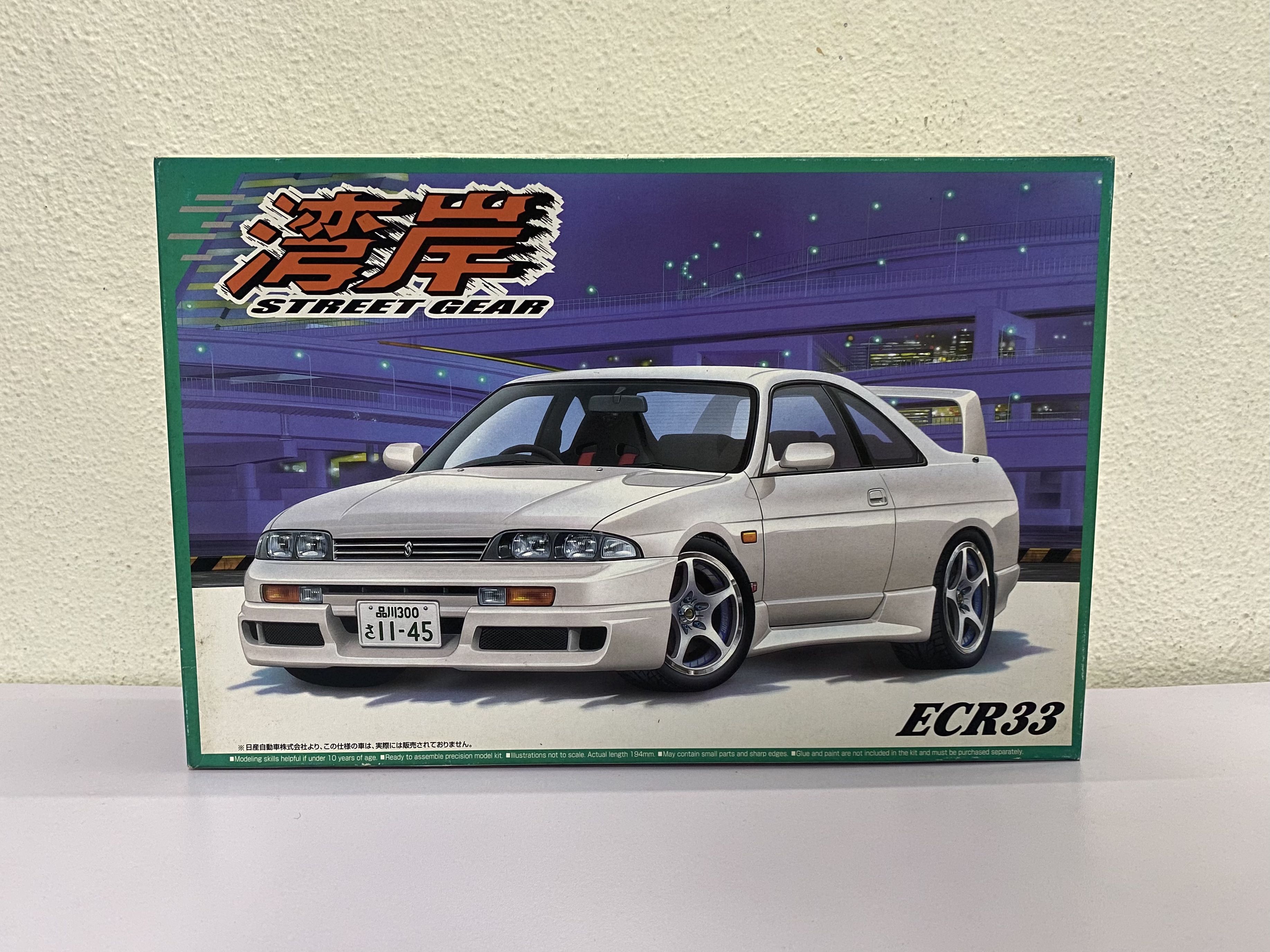 USED Aoshima 1/24 Nissan Skyline ECR33 GTST Wangan Street Gear JDM Car ...