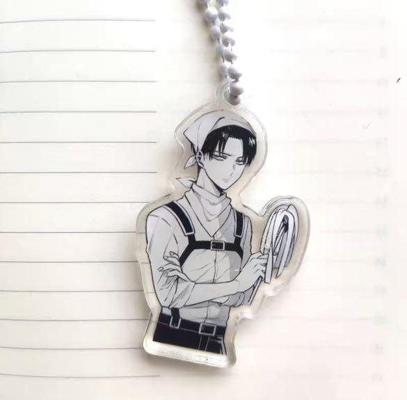 attack on titan levi ackerman acrylic keychain/stickers, Hobbies & Toys ...