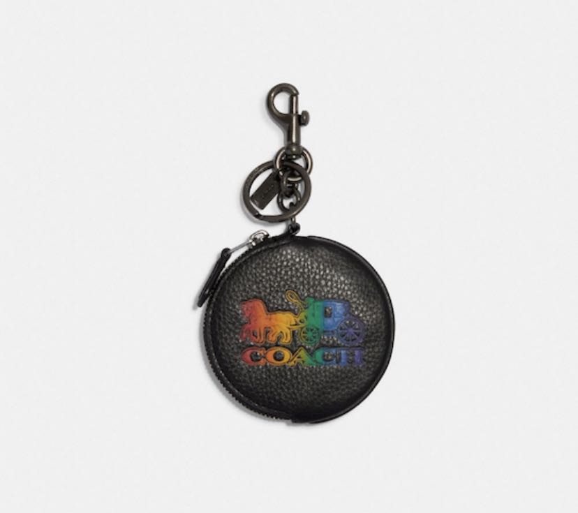 Authentic Coach Circular Coin Pouch with Horse & Carriage, Luxury, Bags ...