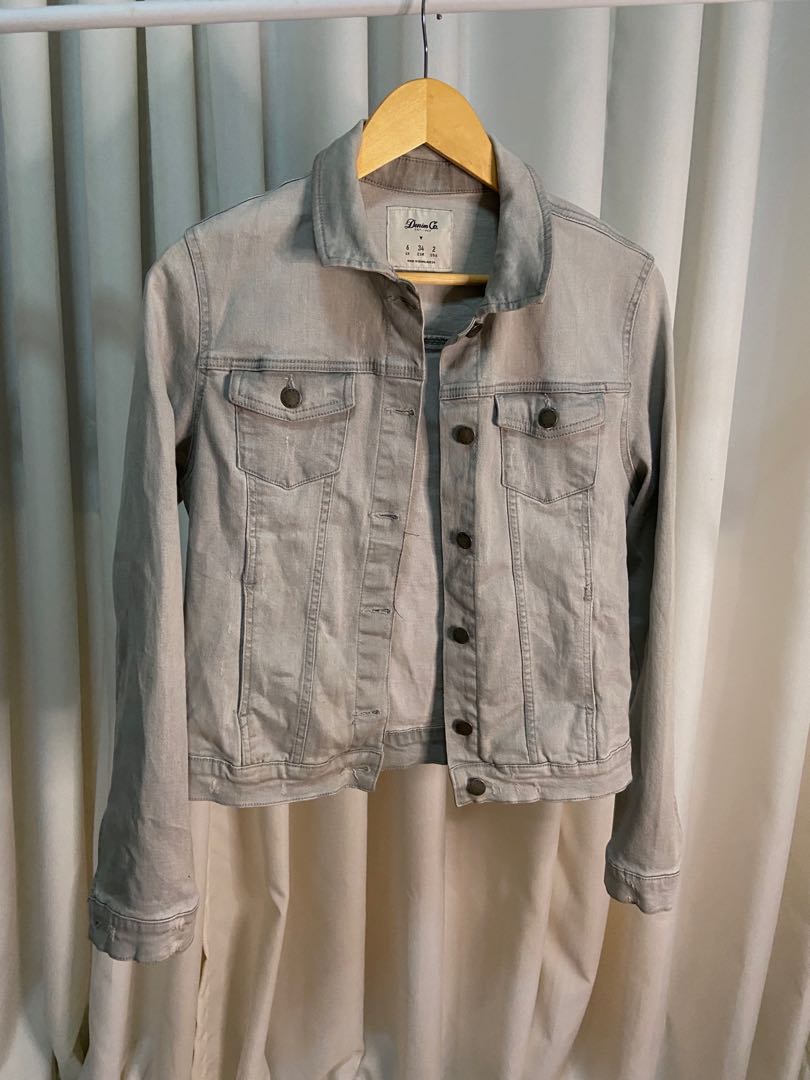 Authentic denim&co grey denim jacket, Women's Fashion, Coats, Jackets ...