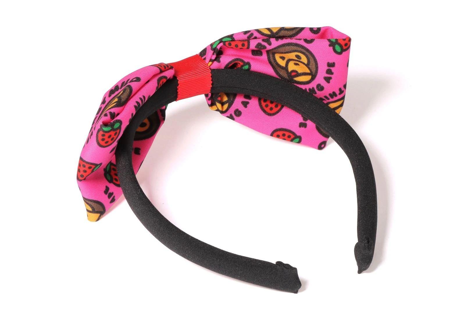 BAPE BABY MILO STRAWBERRY RIBBON HEADBAND, Babies & Kids, Babies & Kids ...
