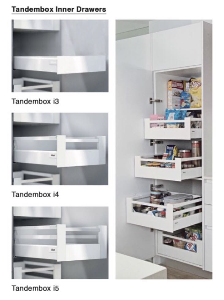 Blum Tandembox inner drawers for kitchen / pantry / stroage, Furniture ...