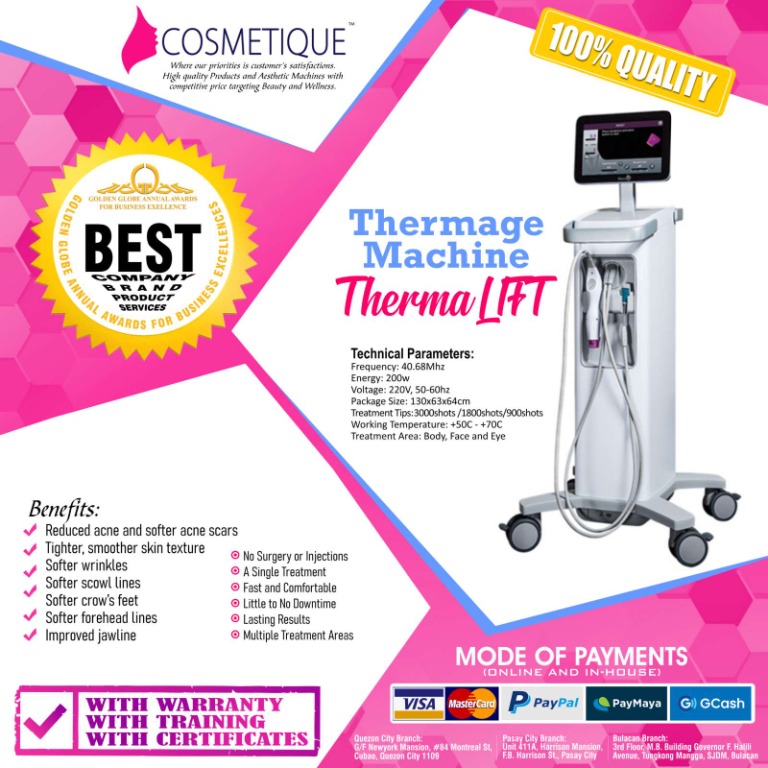BRAND NEW Thermage ThermaLift Machine with Nitrogen Facial Machine With ...