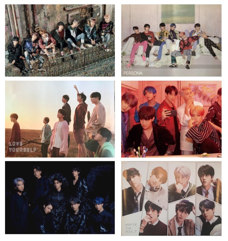BTS Official Album Poster Set (You never walk alone, LY Tear Poster ...