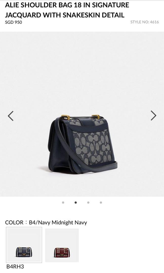 Coach ALIE SHOULDER BAG 18 IN SIGNATURE JACQUARD, Luxury, Bags ...