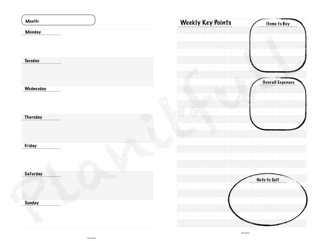 Reusable Weekly Planner (A4, Printable, PDF), Hobbies & Toys ...