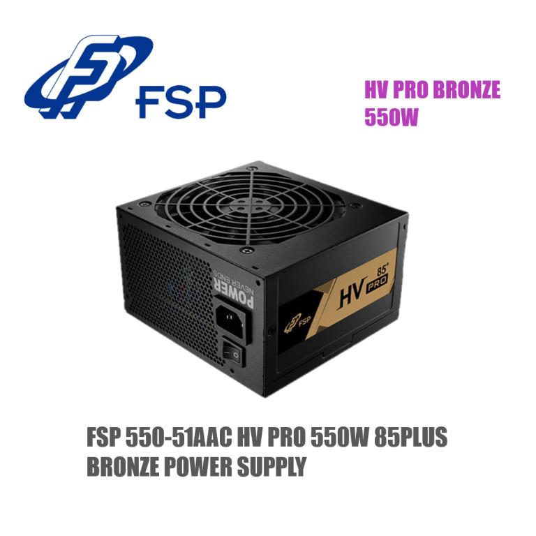 FSP HV PRO 550W / HV PRO 650W 85 PLUS BRONZE NON MODULAR POWER SUPPLY ...