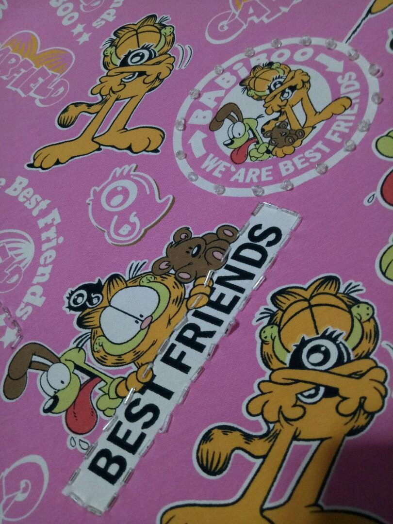 Garfield Pink Korean Oversized Longsleeves Top / Dress, Women's Fashion ...