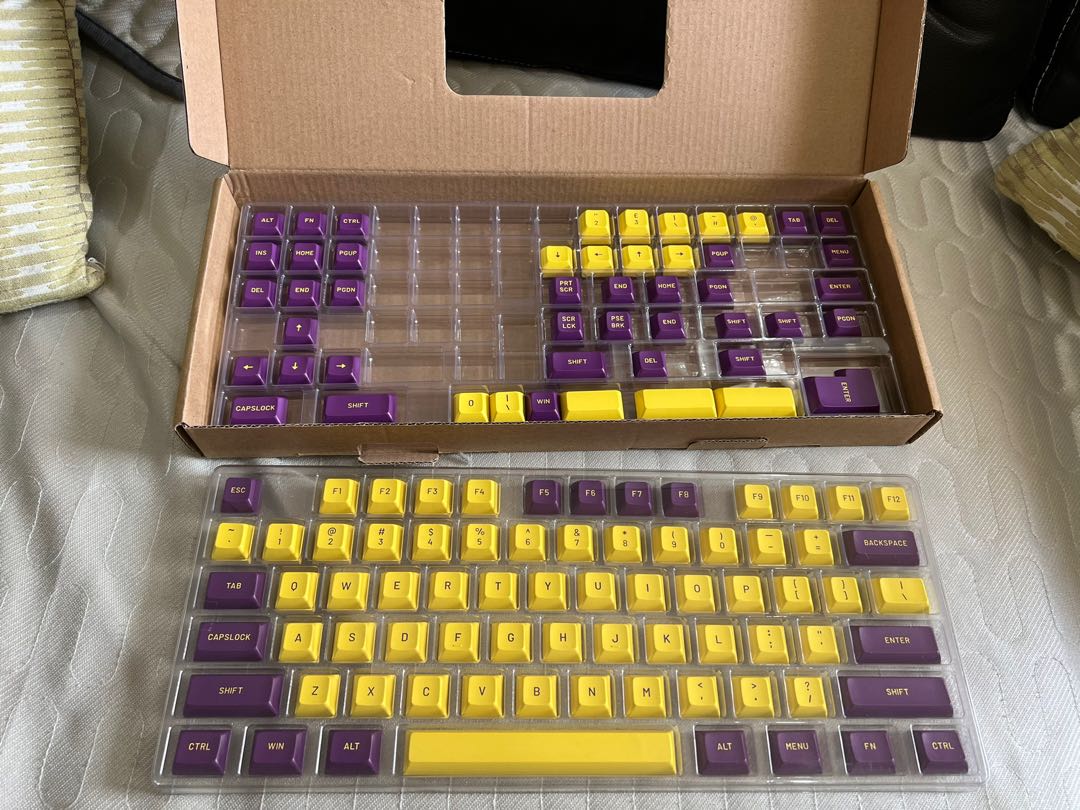 Golden Purple GDA profile keycaps, Computers & Tech, Parts ...