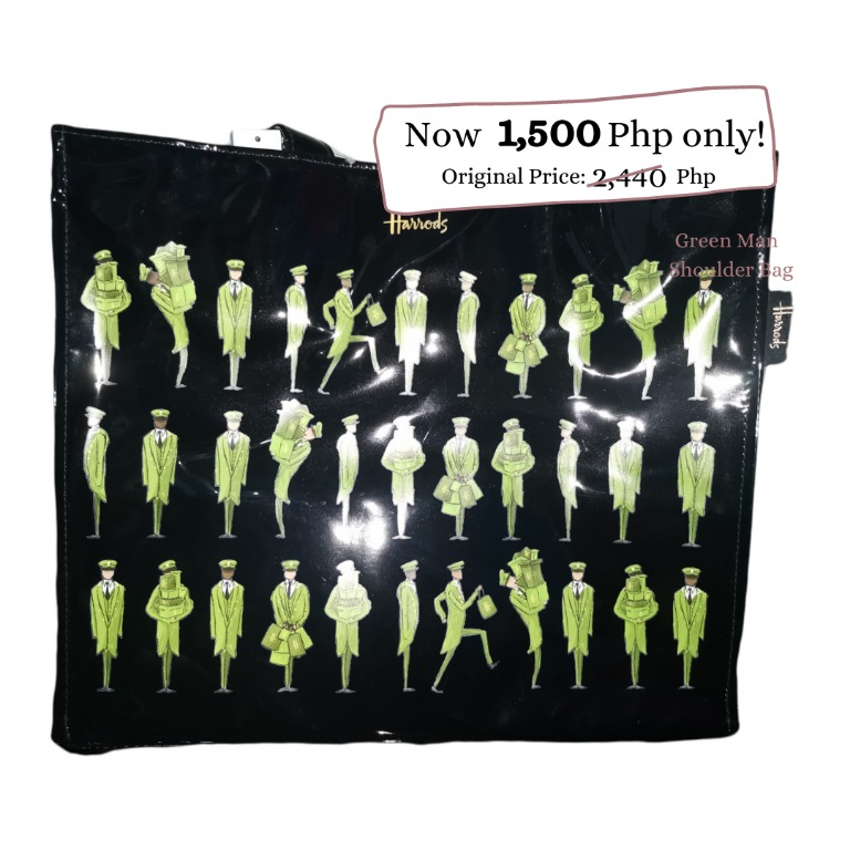 Harrods Original Green Man Shoulder Bag, Women's Fashion, Bags ...