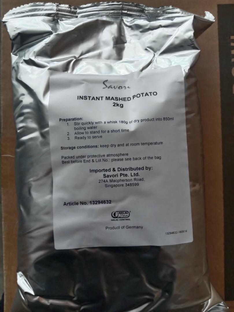 Savori Instant Mashed Potato Mix 2kg *Halal*, Food & Drinks, Packaged ...