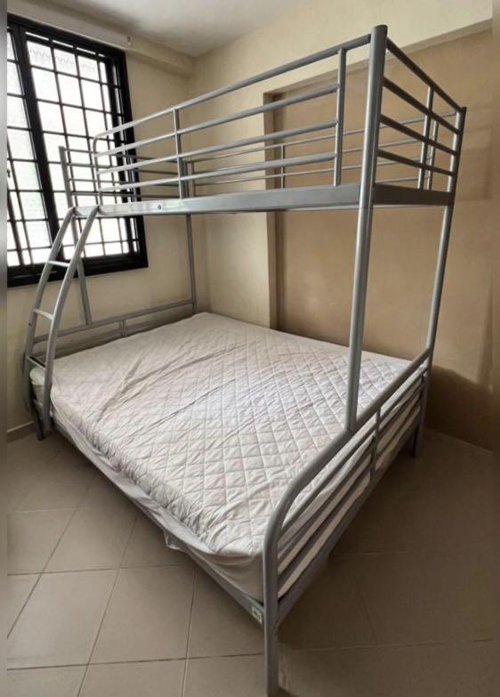 Iron bunk bed, Furniture & Home Living, Furniture, Bed Frames ...