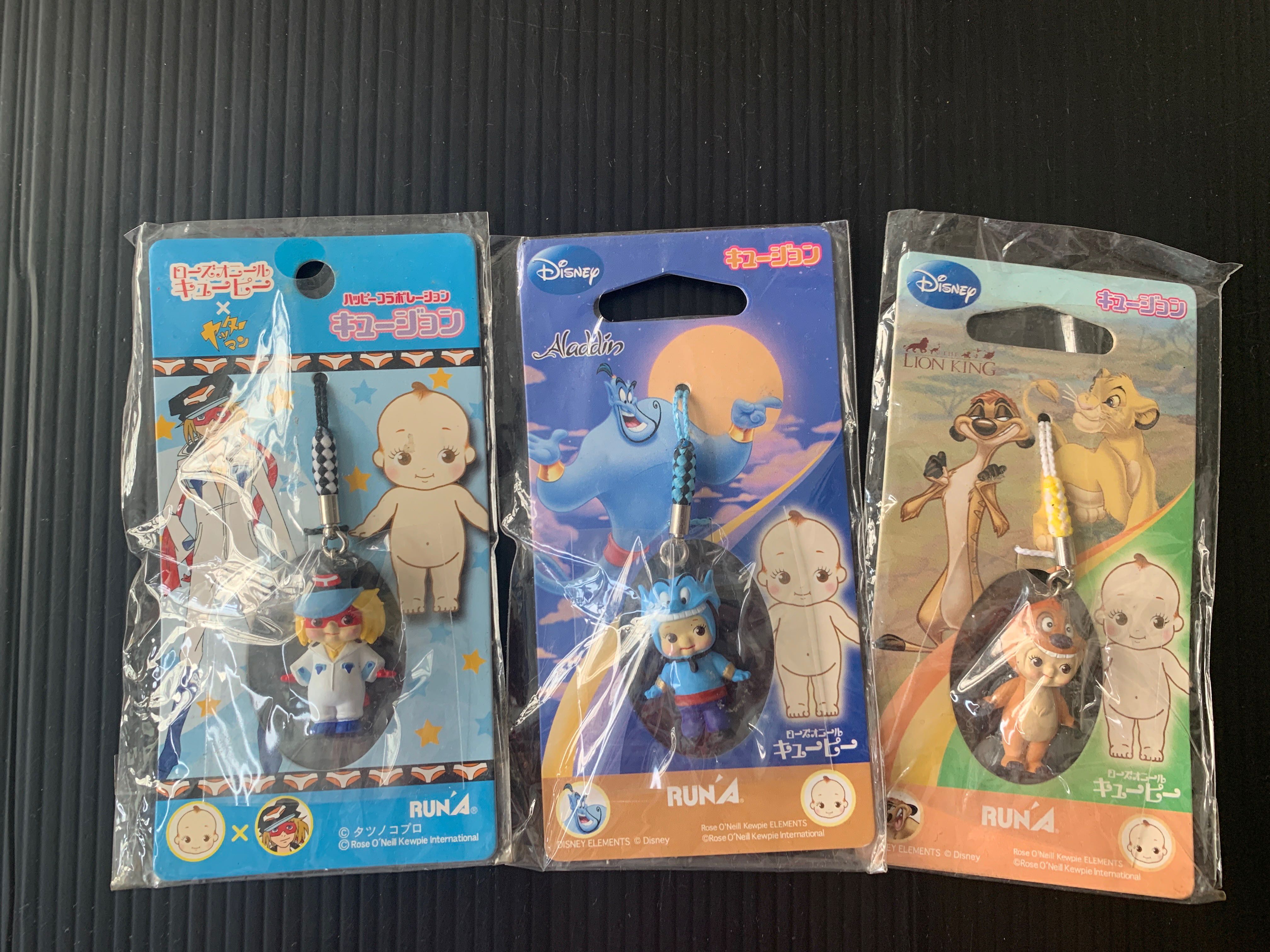 kewpie bb x disney 迪士尼 Timon 丁滿 genie 燈神 電話繩（包平郵）, 興趣及遊戲, 玩具 & 遊戲類 ...