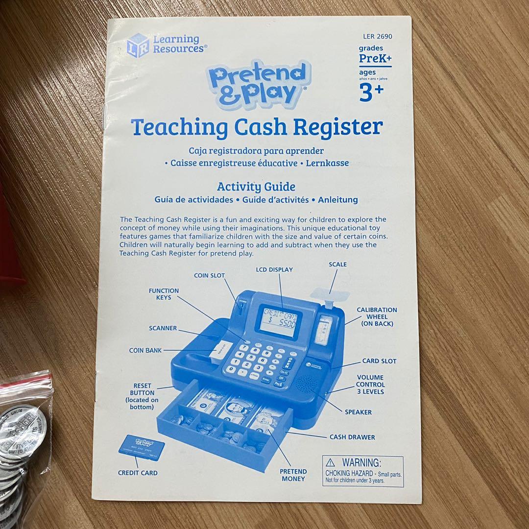 Learning Resources Pretend & Play Teaching Cash Register Cashier Toy ...
