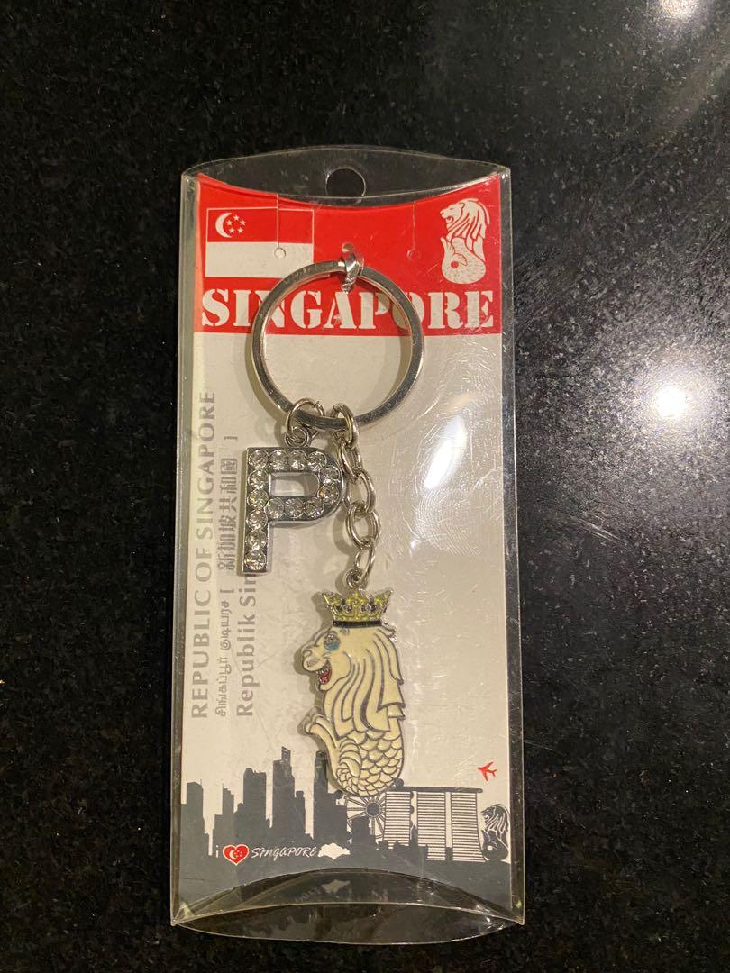 Letter P Keychain - Singapore Merlion, Men's Fashion, Watches ...