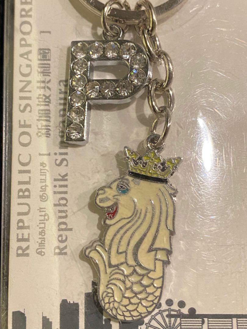 Letter P Keychain - Singapore Merlion, Men's Fashion, Watches ...