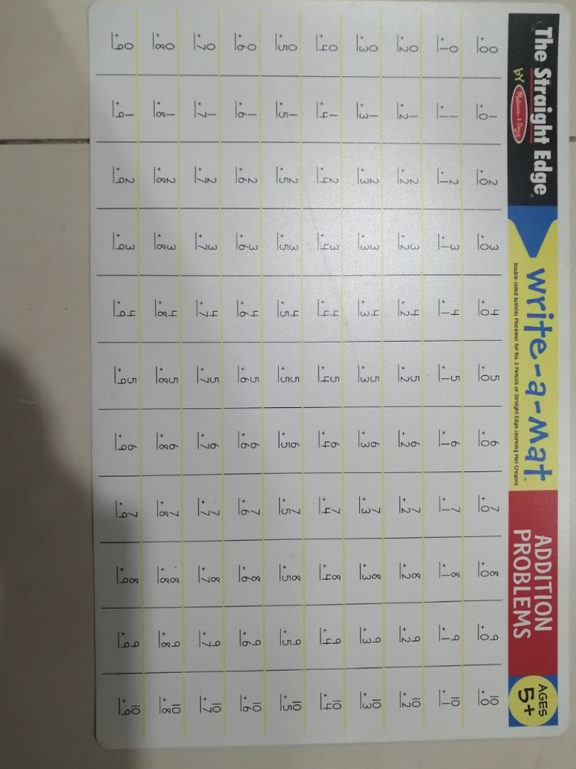 Math Write-A-Mat, Hobbies & Toys, Books & Magazines, Children's Books ...