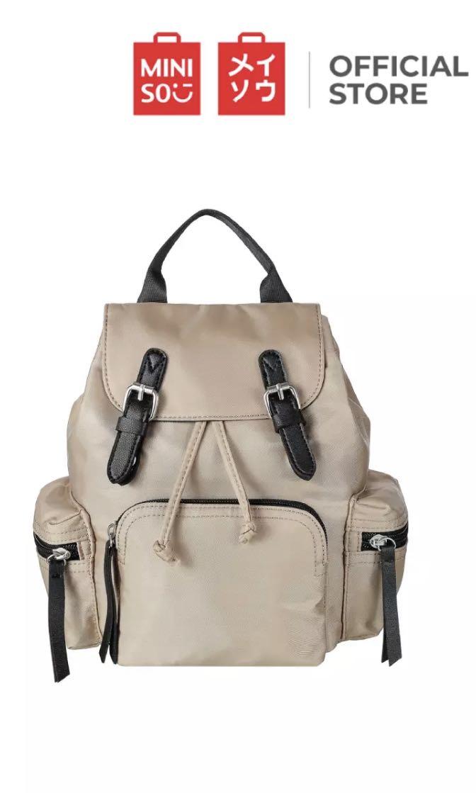 Miniso beige mini backpack, Women's Fashion, Bags & Wallets, Backpacks ...