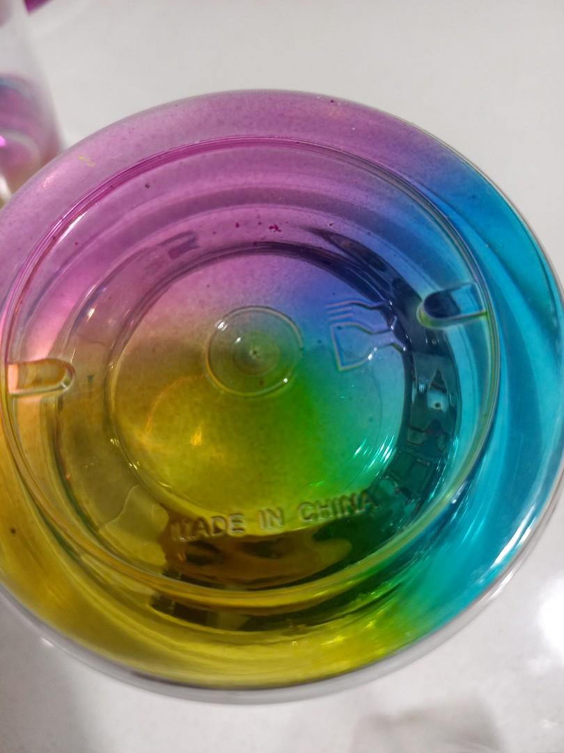 Multi-colored Set of Acrylic Pitcher w/ 4 Tumbler, Furniture & Home ...