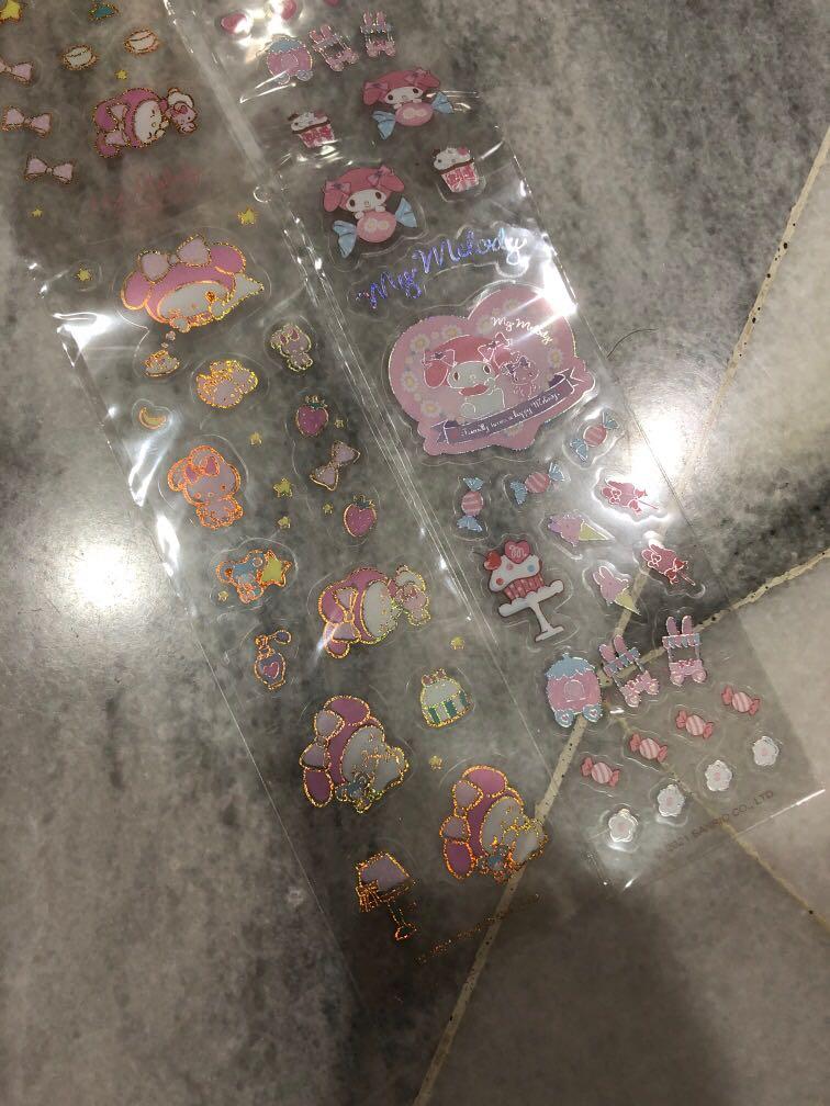 My melody sticker set, Hobbies & Toys, Stationery & Craft, Stationery ...