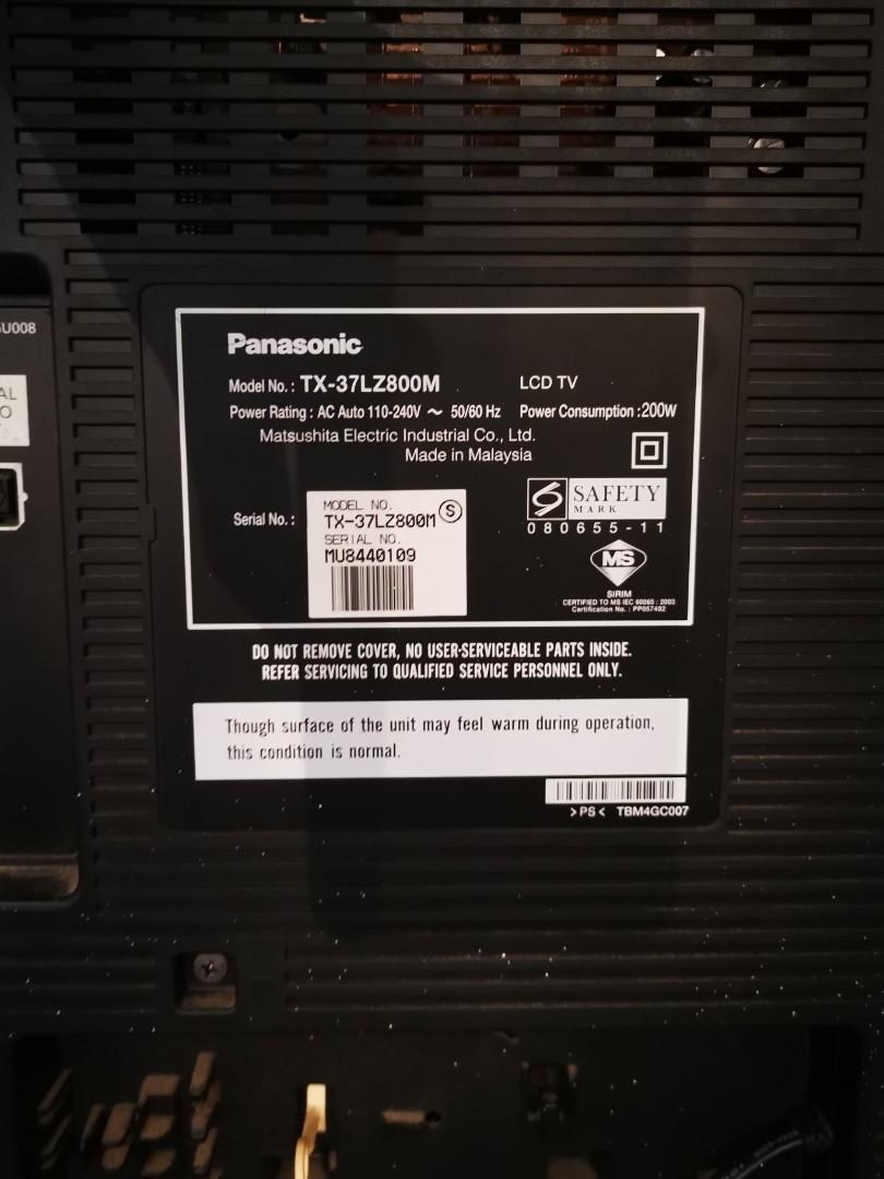 Panasonic 37 inch LCD Tv, TV & Home Appliances, TV & Entertainment, TV ...