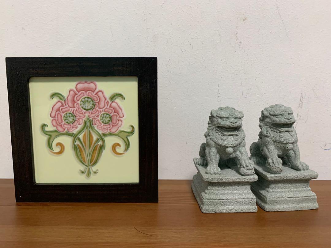 Peranakan Tiles with frame wall / desk decor, Furniture & Home Living ...