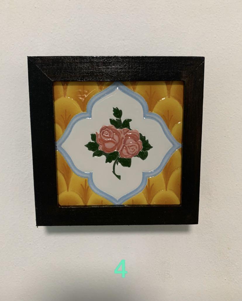 Peranakan Tiles with frame wall / desk decor, Furniture & Home Living ...