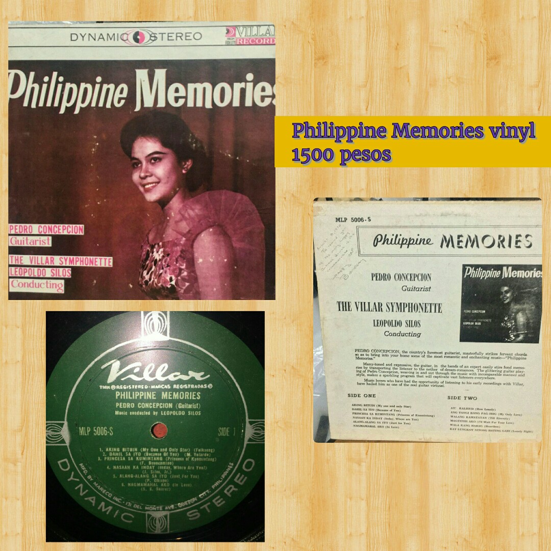 Philippine Memories vinyl record/LP (Pedro Concepcion-guitarist ...
