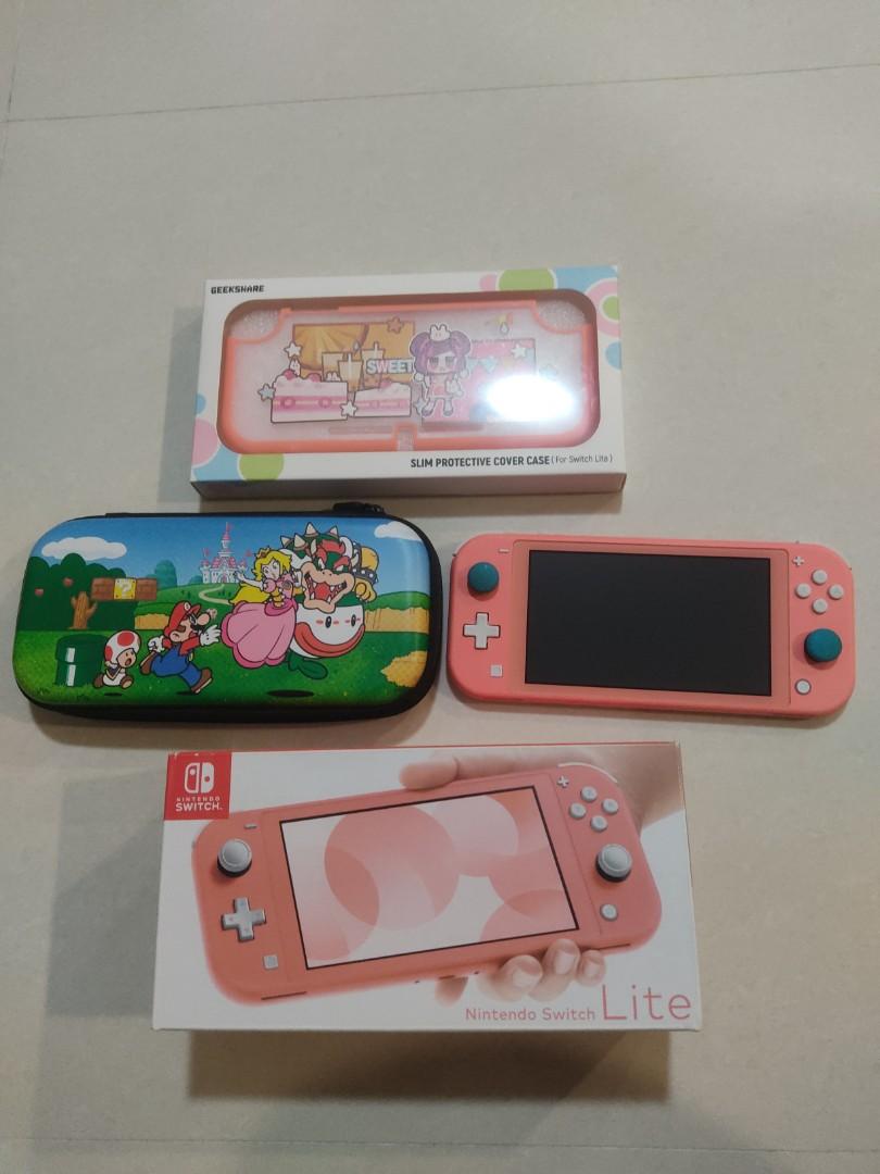 Pink switch lite, Video Gaming, Video Game Consoles, Nintendo on Carousell