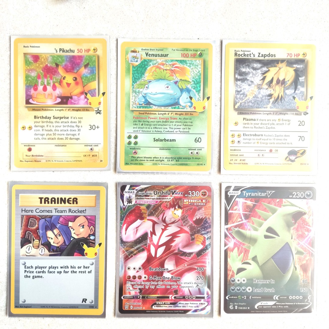 Pokemon TCG Trading Card Game English 25th Celebrations/Fusion Strike ...