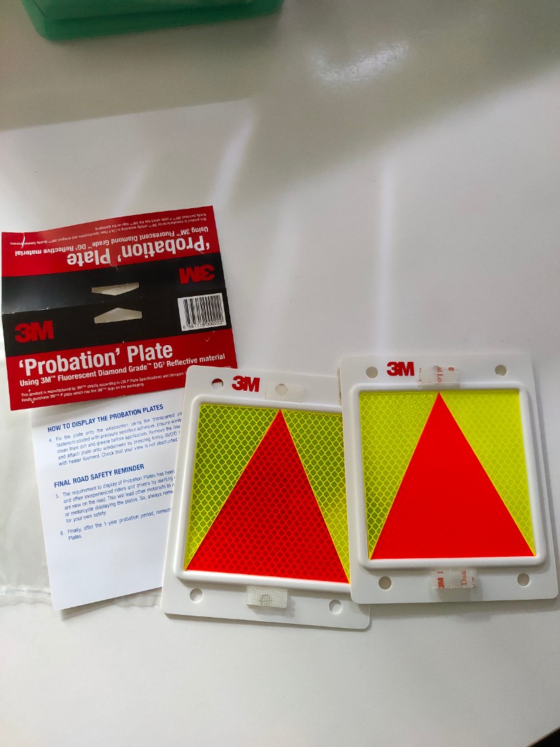 Probation Triangle plates, Car Accessories, Accessories on Carousell