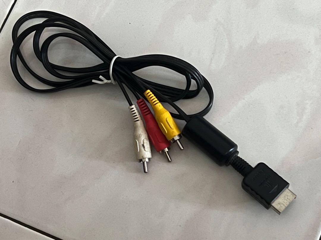 PS2 Original AV Cable (PlayStation 2), Video Gaming, Gaming Accessories ...