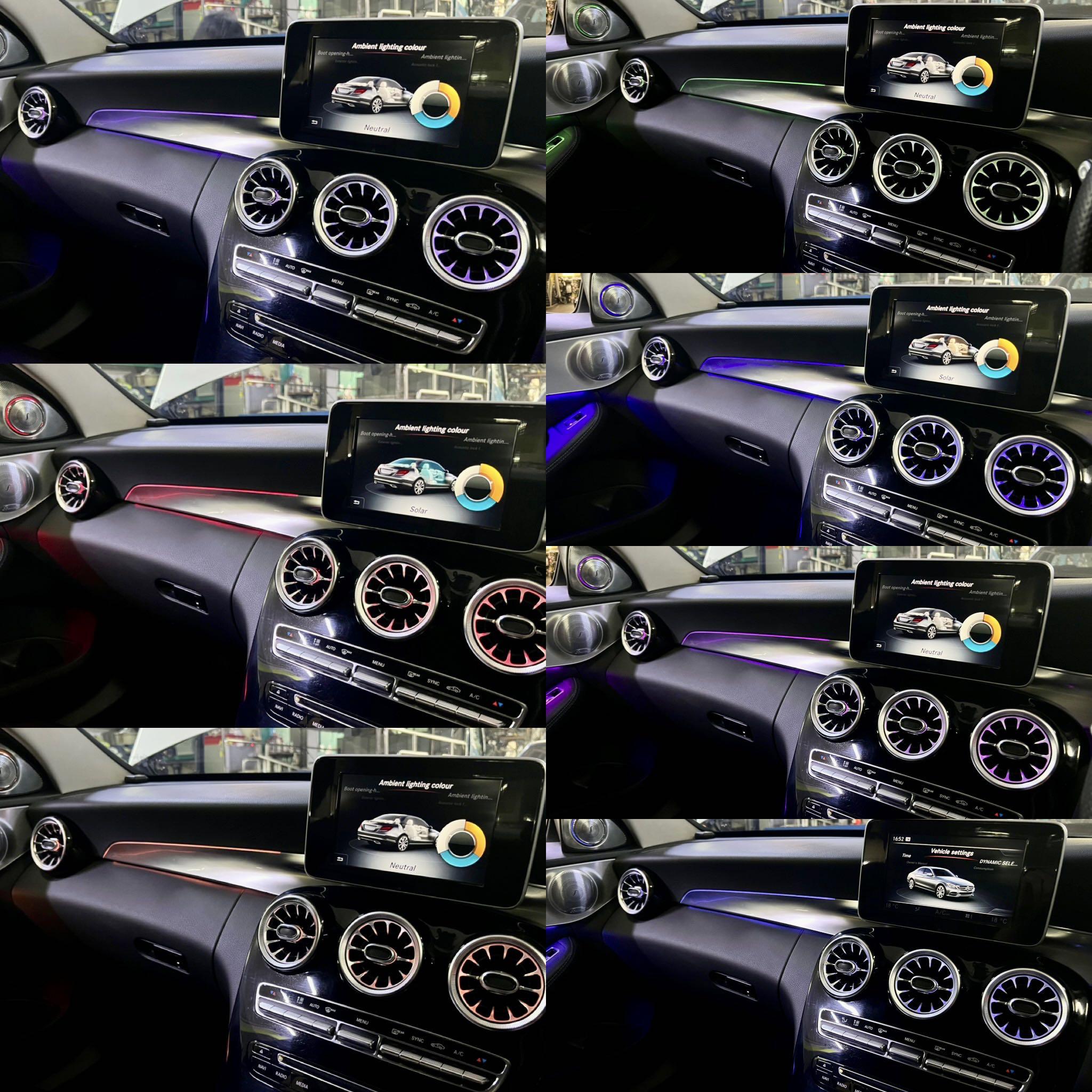 READY STOCK 3/ 12/64 COLORS TURBO AIR VENT / DUCT FOR MERCEDES GLB/B/C ...