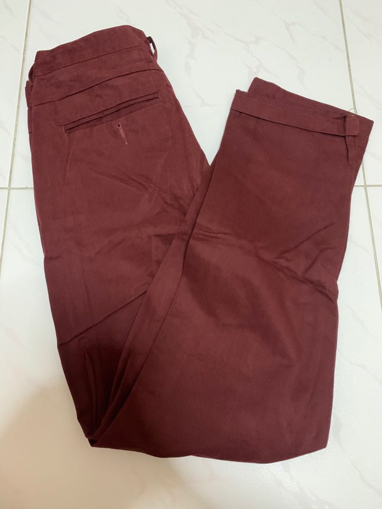 Red Chinos, Men's Fashion, Bottoms, Chinos on Carousell